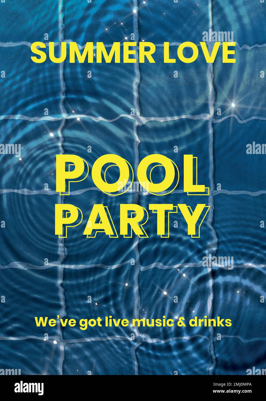 Pool party poster template design hi-res stock photography and images ...