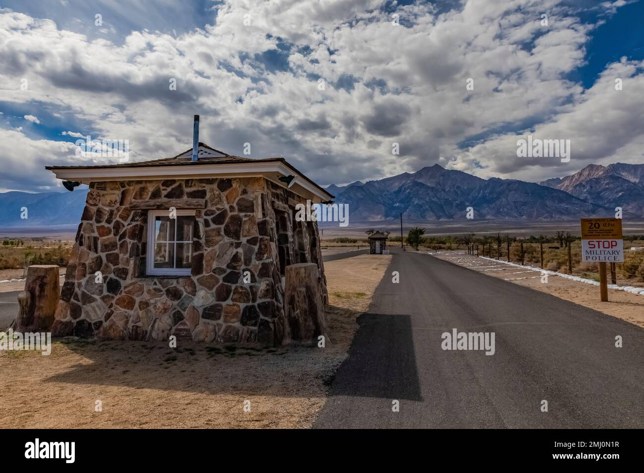Main sentry post and entrance at Manzanar National Historic Site, Owens ...