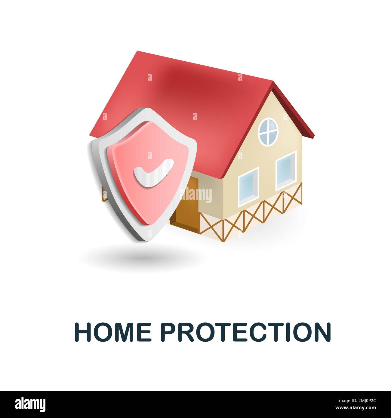 Home Protection icon. 3d illustration from security collection ...