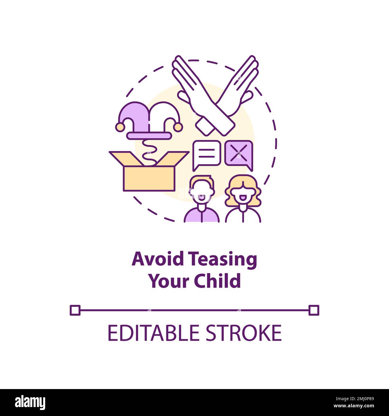 Avoid teasing your child concept icon Stock Vector Image & Art - Alamy