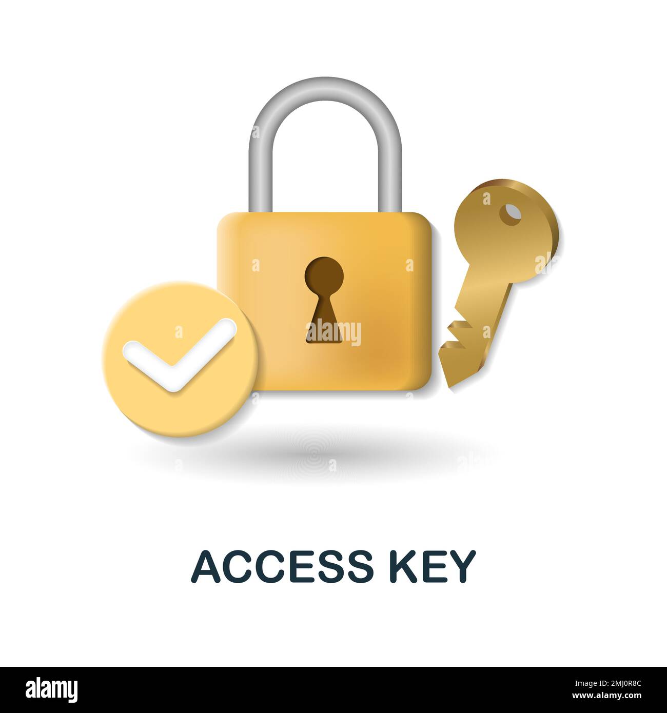 Access Key icon. 3d illustration from security collection. Creative ...