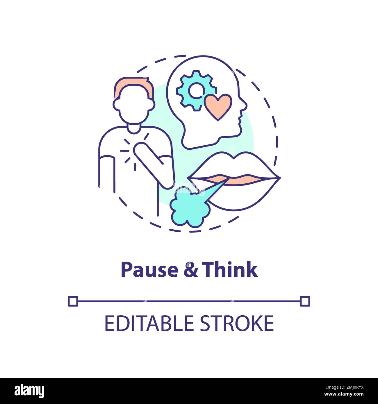 Pause icon linear logo Stock Vector Images - Alamy