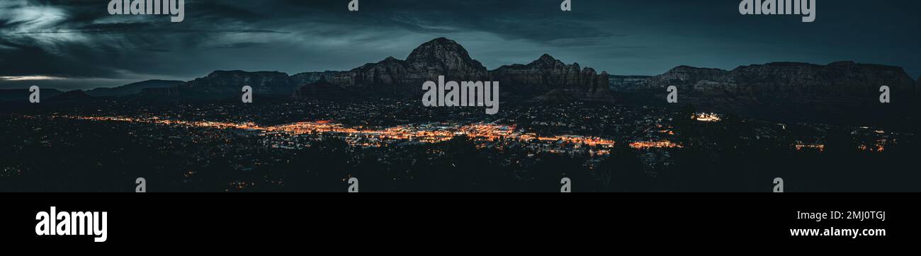 Sedona, Arizona at Dusk Stock Photo - Alamy