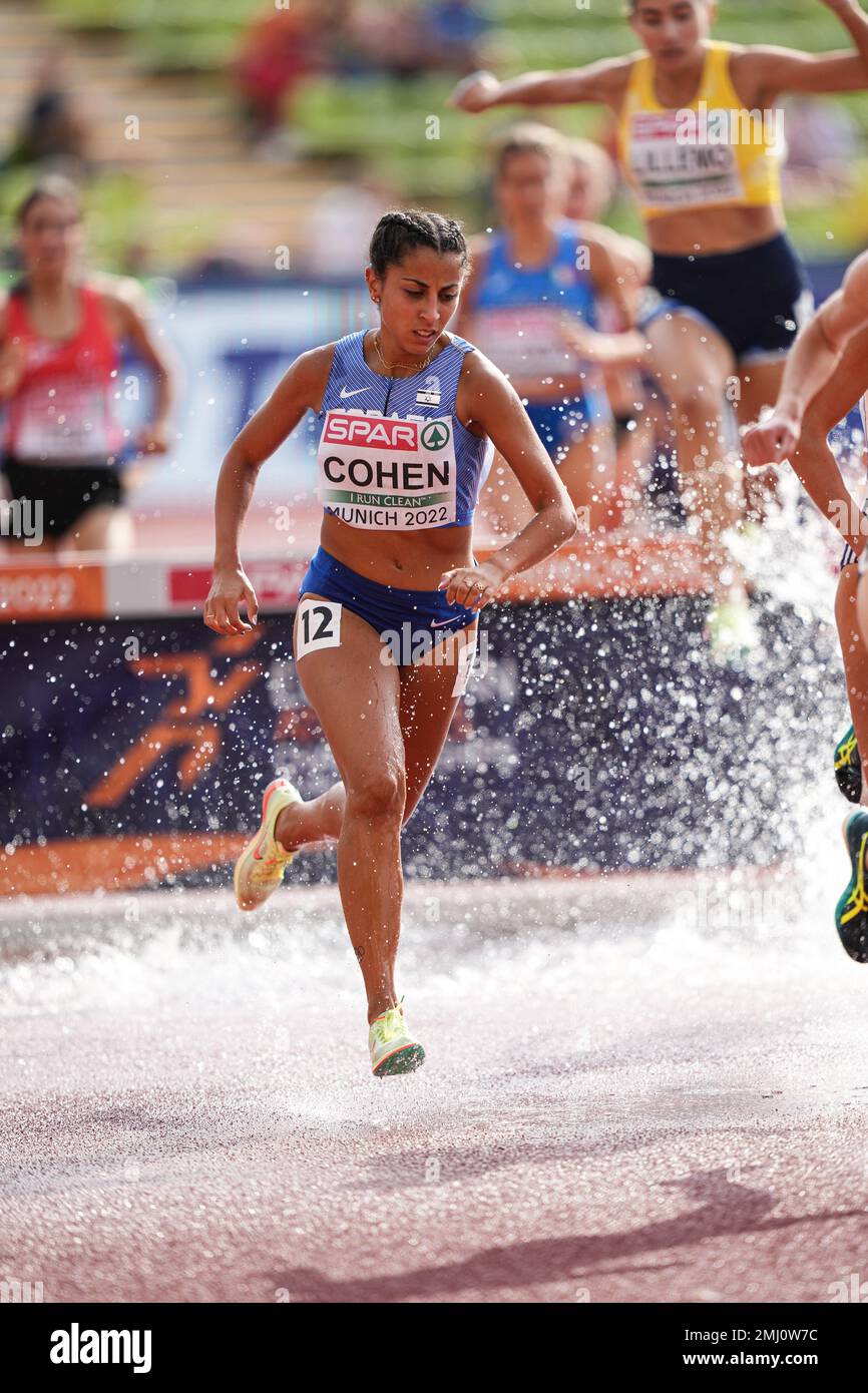 Adva COHEN participating in the 3000m steeplechase of the European ...