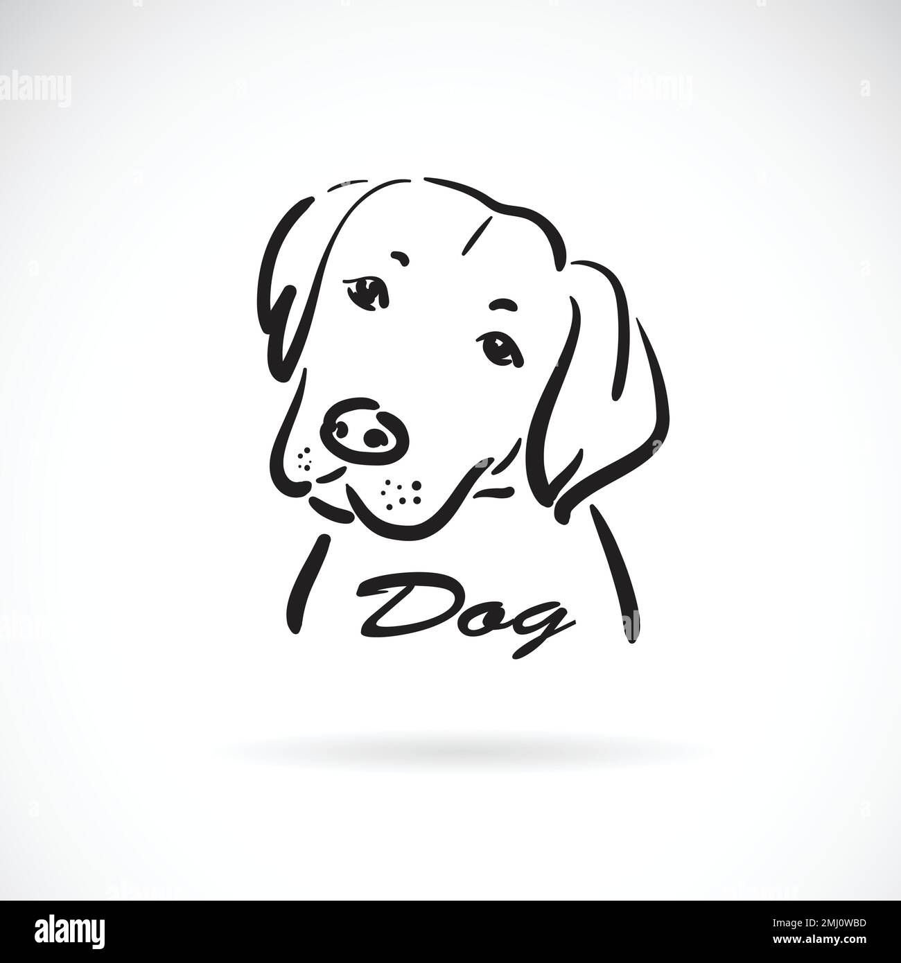 Vector of a dog head design on white background. Animals. Pet. Dog head ...