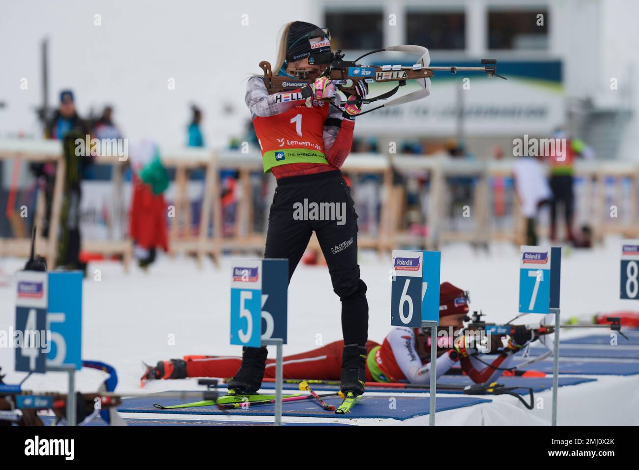 Lenzerheide, Schweiz, 27. Januar 2023. KOMATZ Katharina AUT beim 7.5 km ...