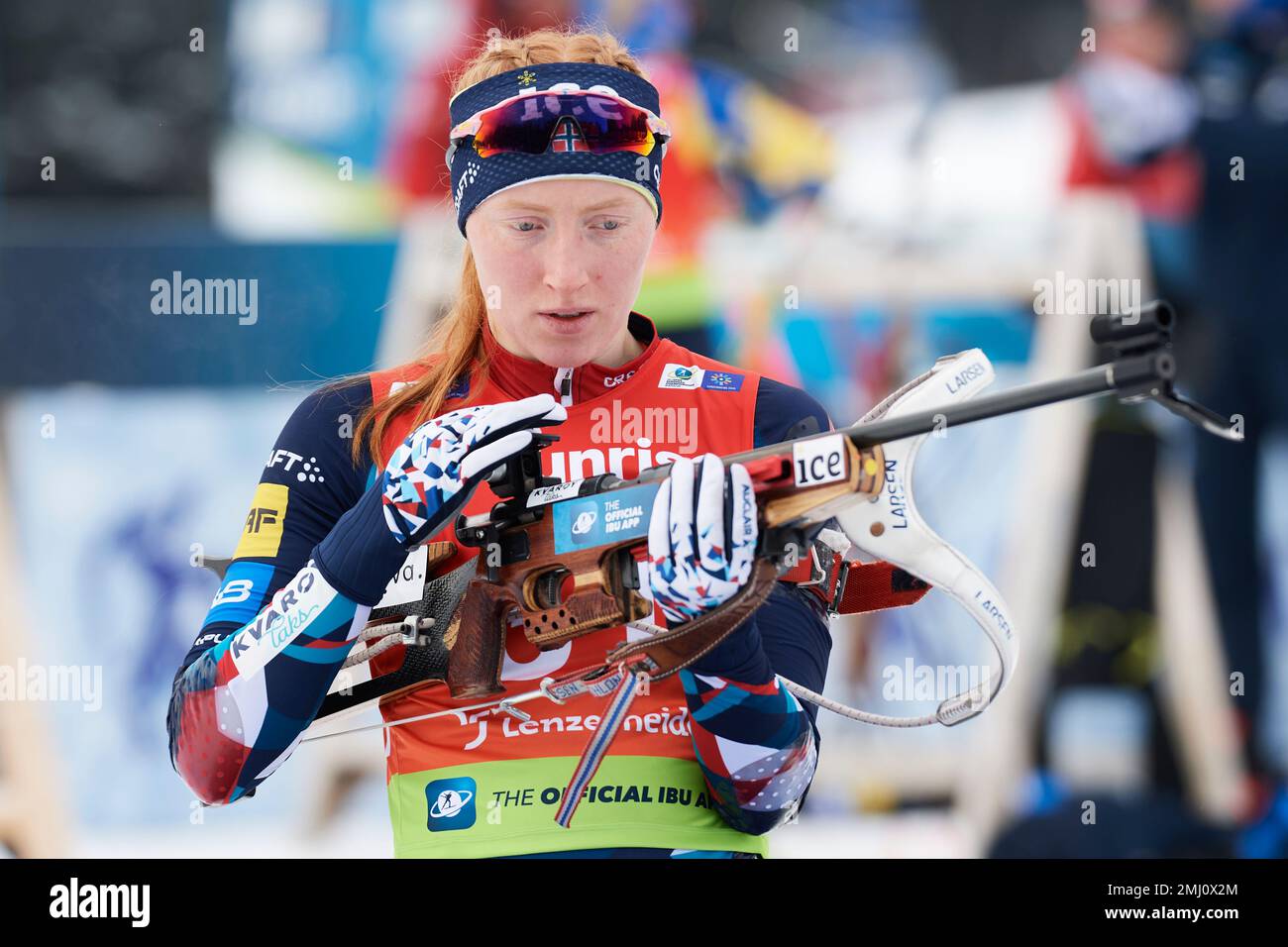 Lenzerheide, Schweiz, 27. Januar 2023. KIRKEEIDE Maren NOR beim 7.5 km ...