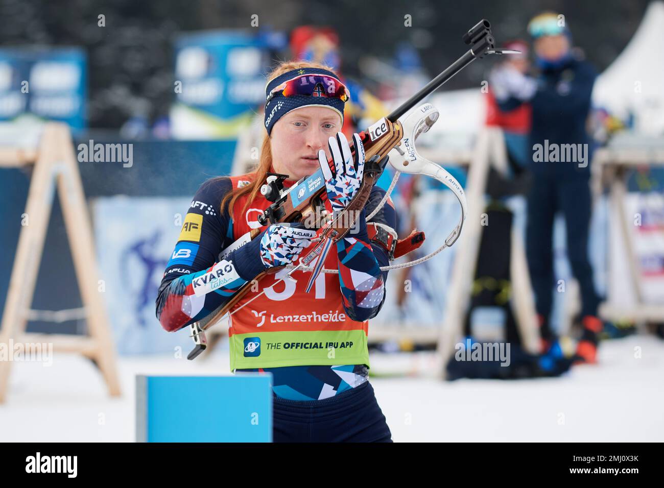 Lenzerheide, Schweiz, 27. Januar 2023. KIRKEEIDE Maren NOR beim 7.5 km ...