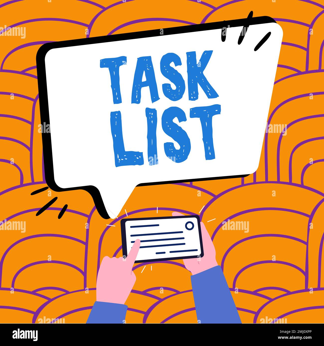 Hand writing sign Task List. Business showcase Planification reminder ...