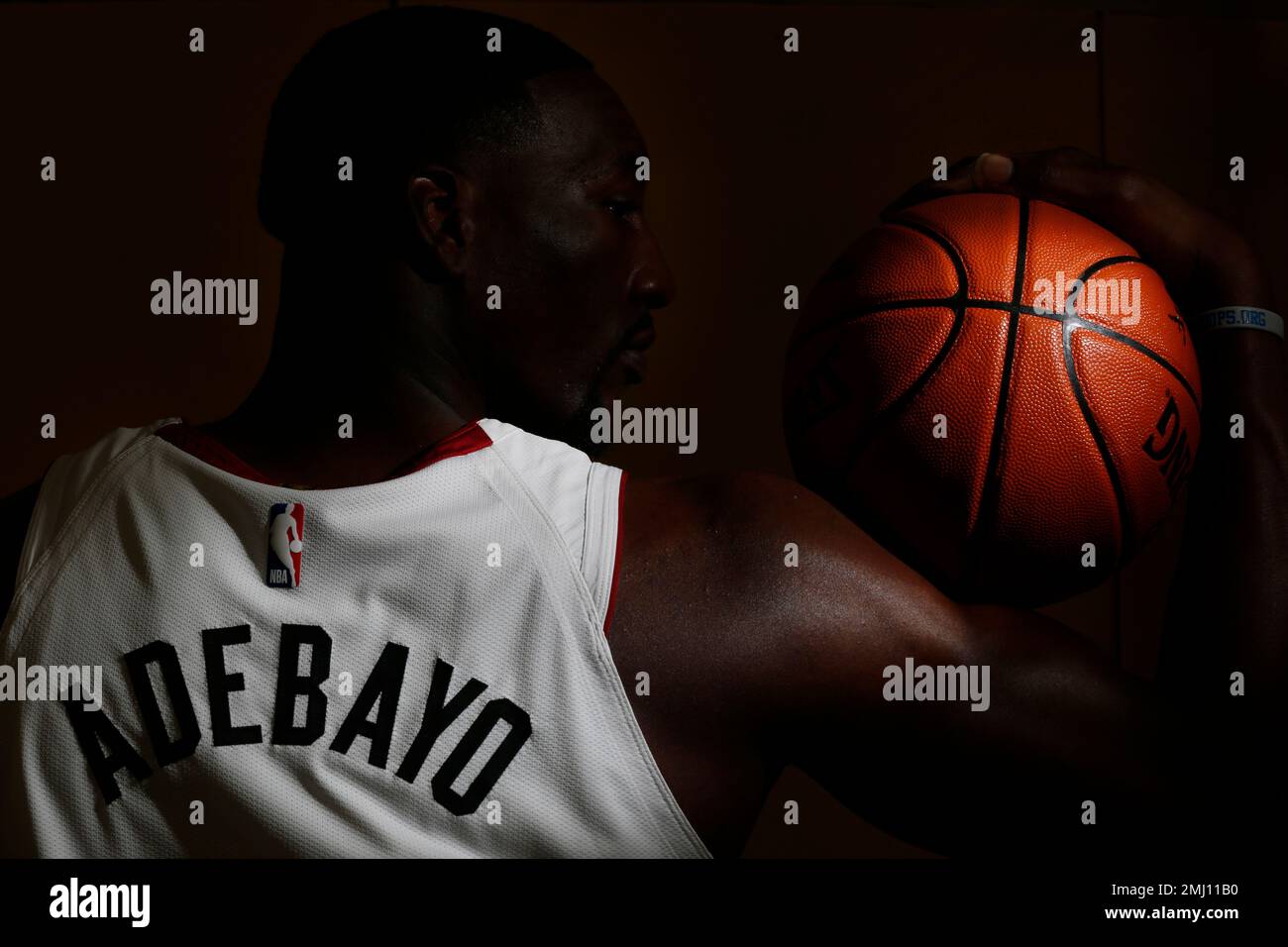Miami Heat's Bam Adebayo (13) poses during the NBA basketball team's ...