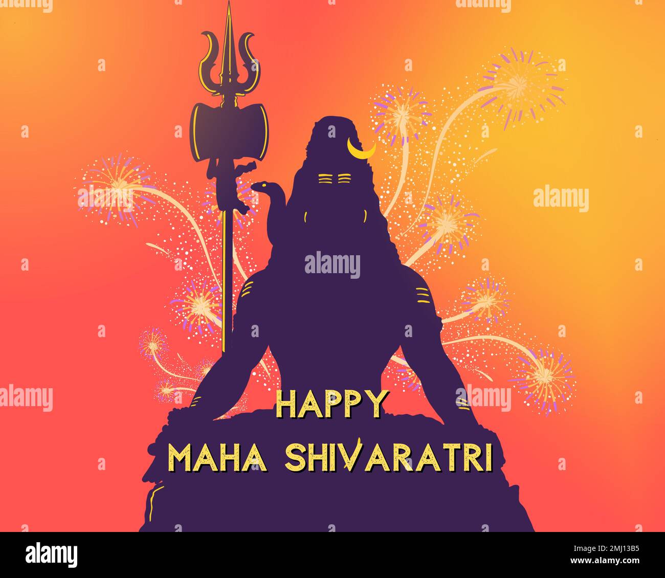 Lord shiva of india for traditional hindu festival maha shivaratri card ...
