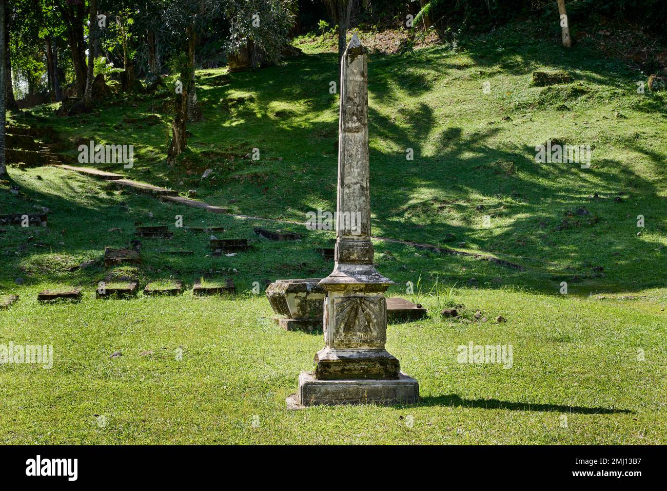 historic colonial-era cemetery, gravestones, tombs and memorials in ...