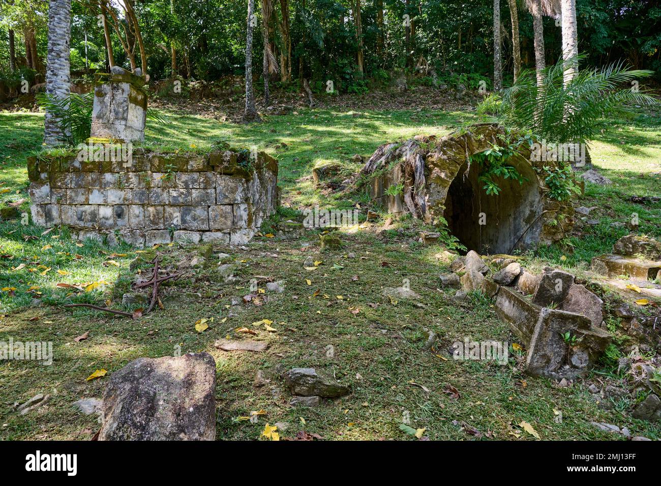historic colonial-era cemetery, gravestones, tombs and memorials in ...