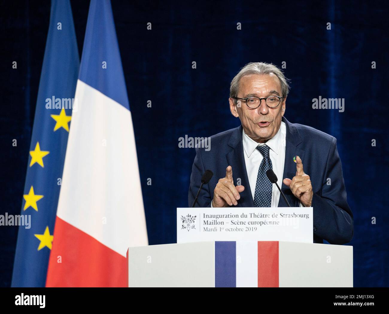 Strasbourg Mayor Roland Ries attends the inauguration of the new ...