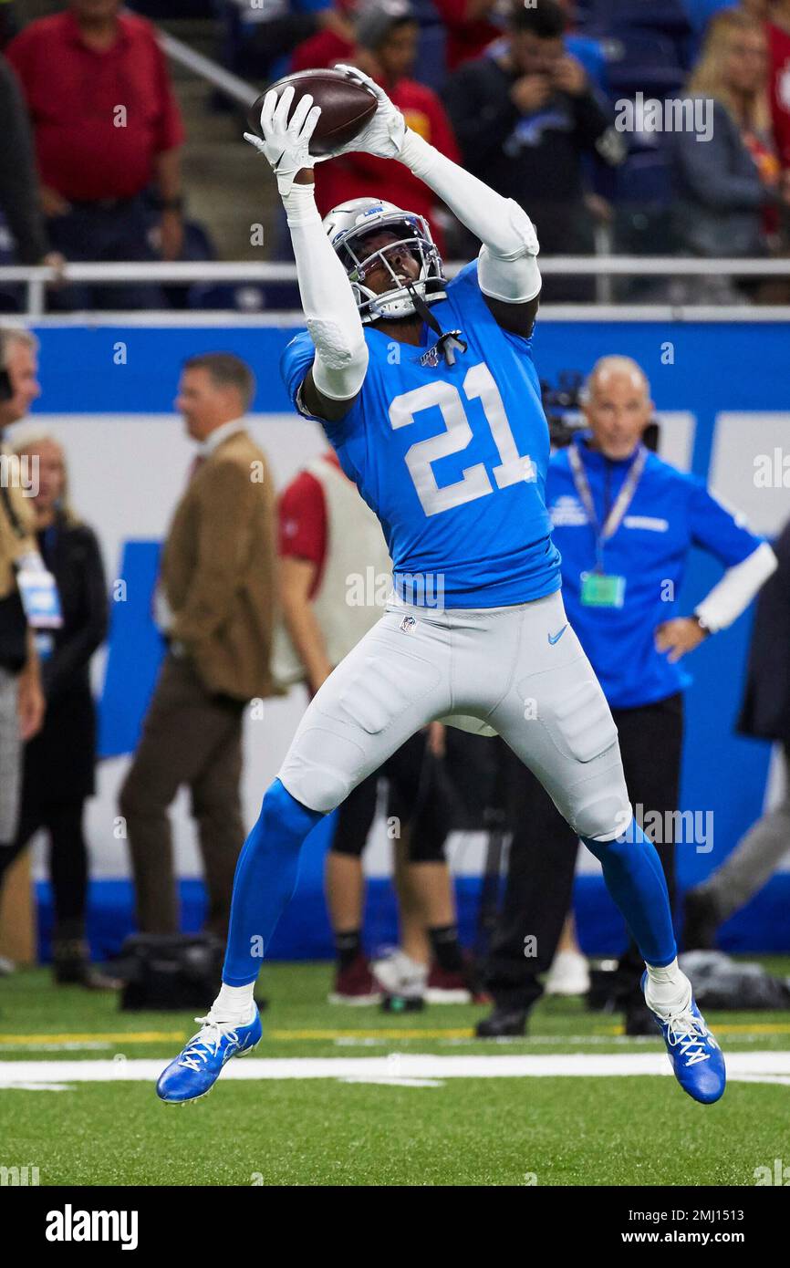 Detroit Lions defensive back Tracy Walker (21) warms up against the ...