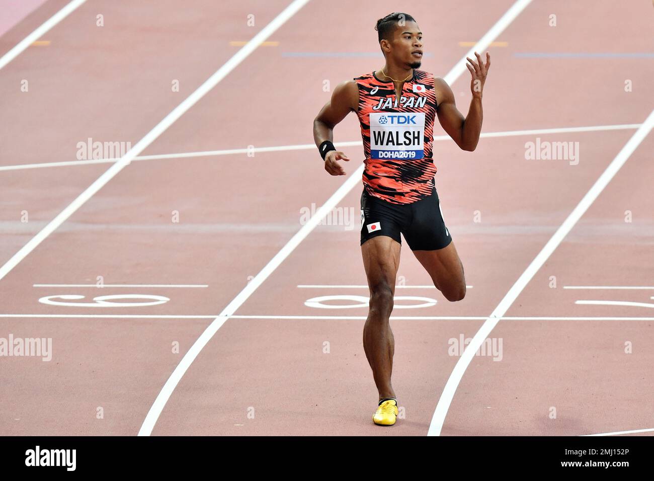 Julian Jrummi Walsh, of Japan, competes in the men's 400 meter heats at ...