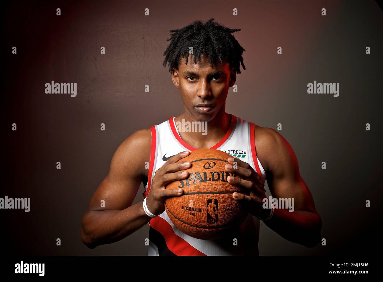 Portland Trail Blazers forward Jaylen Hoard poses during the NBA ...