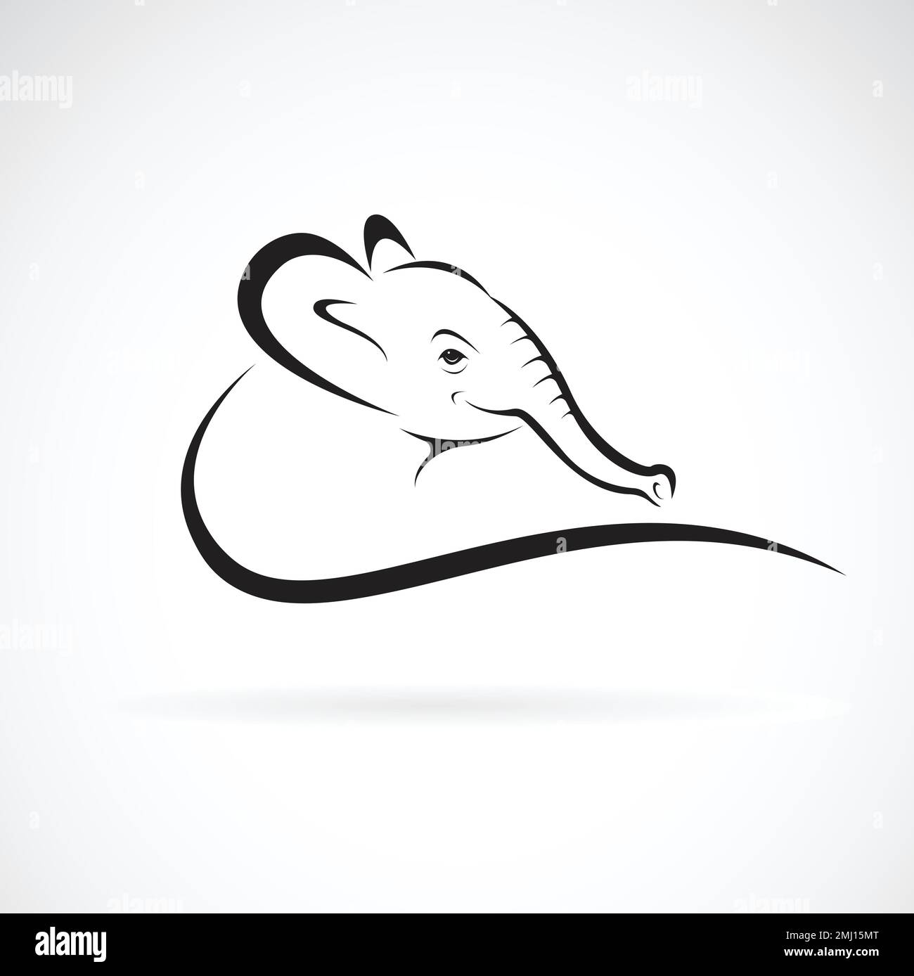 Simple Elephant Outline Tattoo