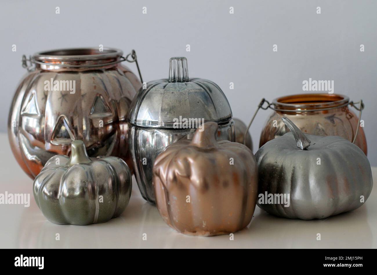 This Sept. 22, 2019 photo shows a collection of decorated pumpkins in ...