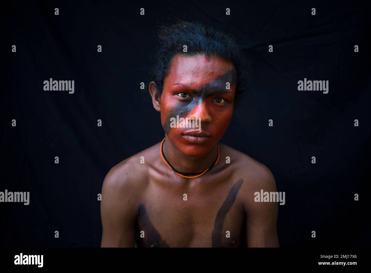 In this Sept. 3, 2019 photo, Genilson Tembe, 22, poses for a portrait ...