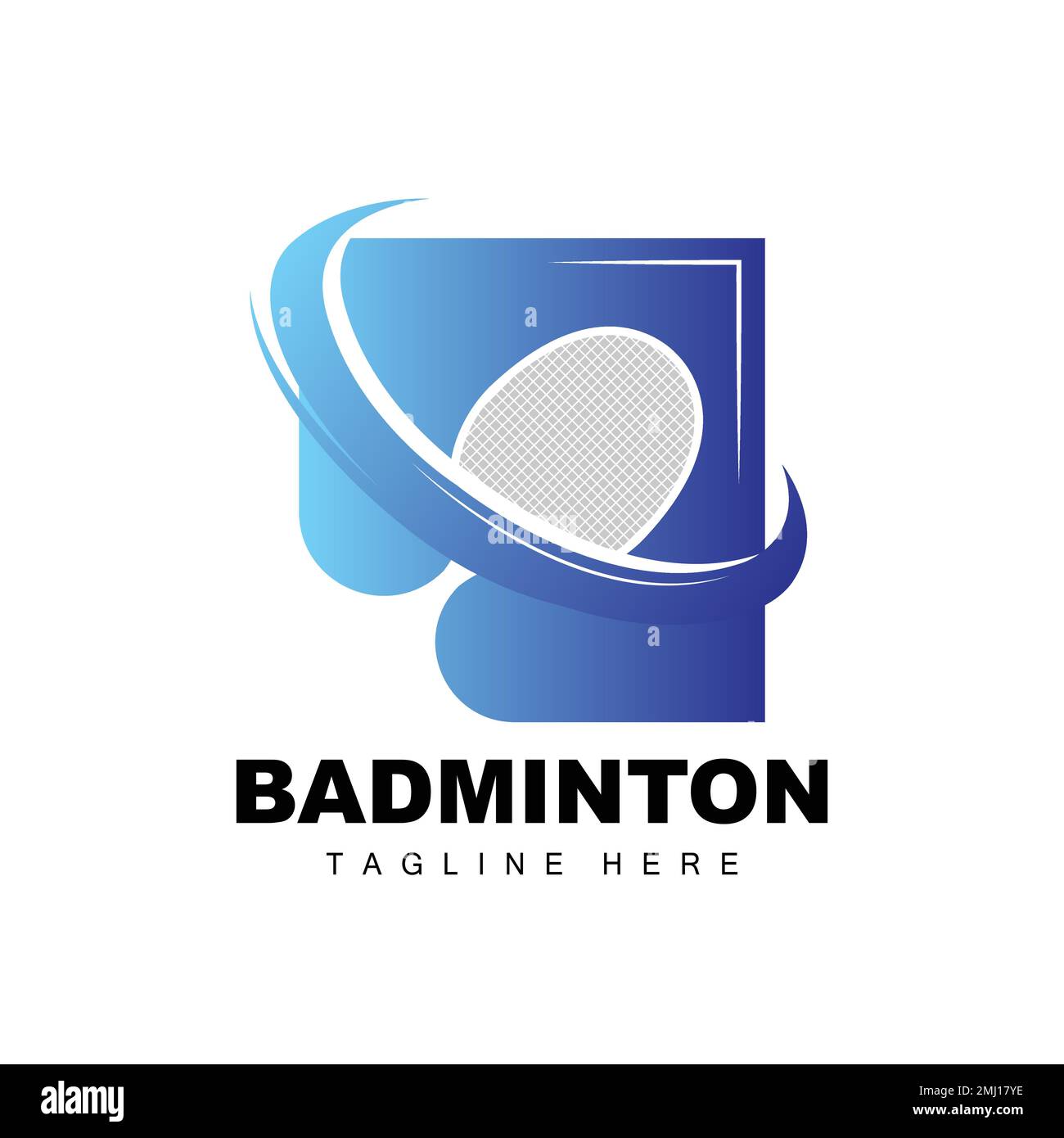 Badminton Logo, Sport Game Vector With Shuttlecock Racket, Sport Branch ...