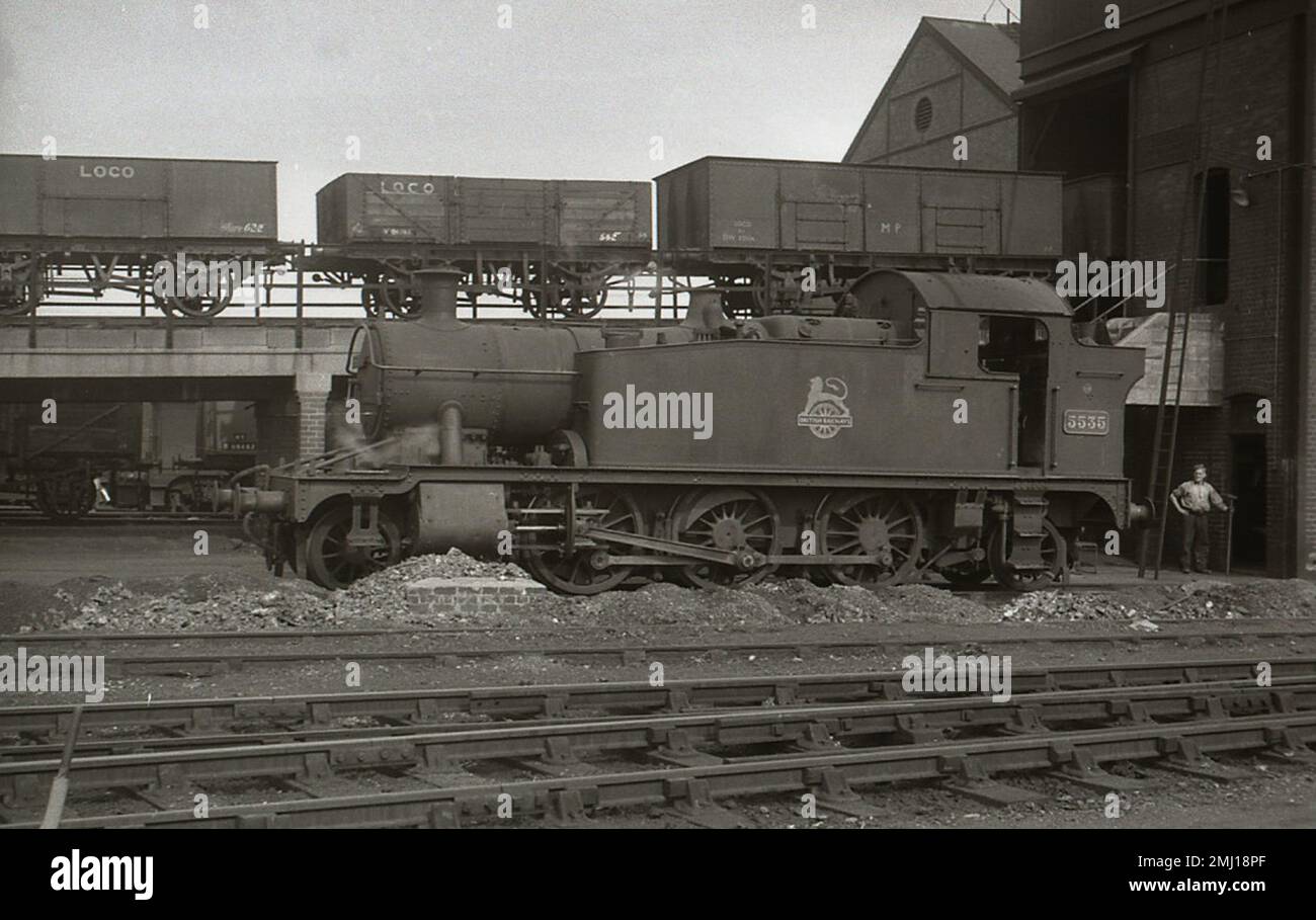 GWR 2-6-2T Prairie Tank No. 5535 at Swindon Works in the 1950s Stock ...