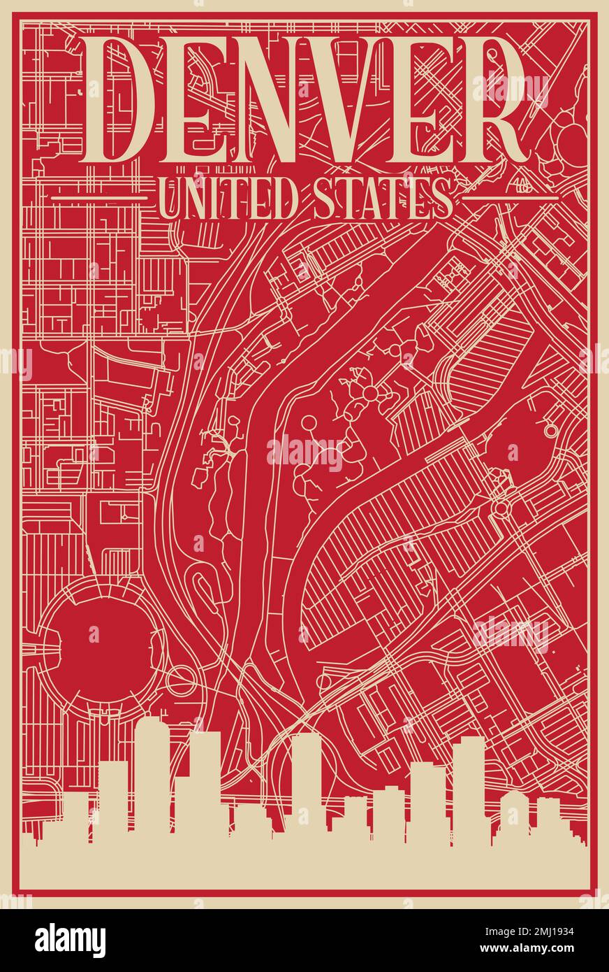 Denver street Stock Vector Images - Alamy