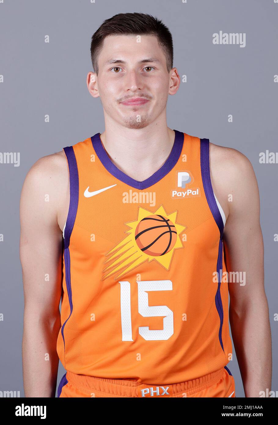 Phoenix Suns' David Kramer poses for a photograph during media day at ...