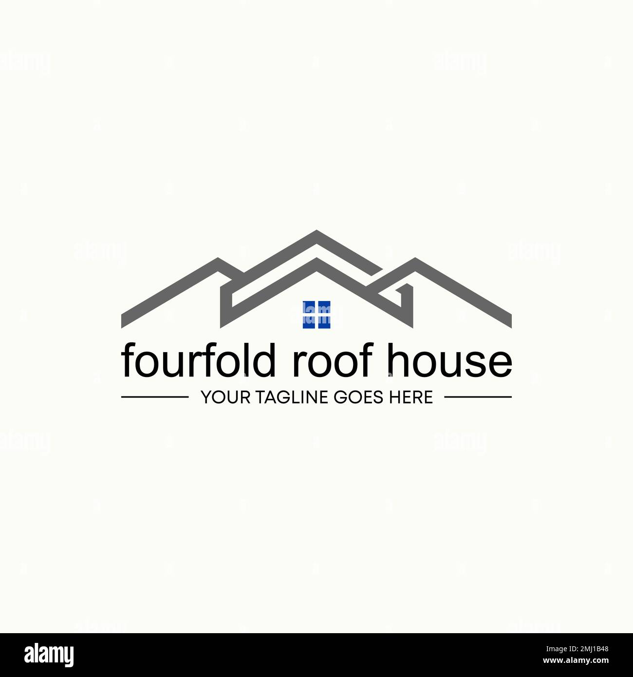 Simple and unique shape line four fold roof house homes image graphic ...