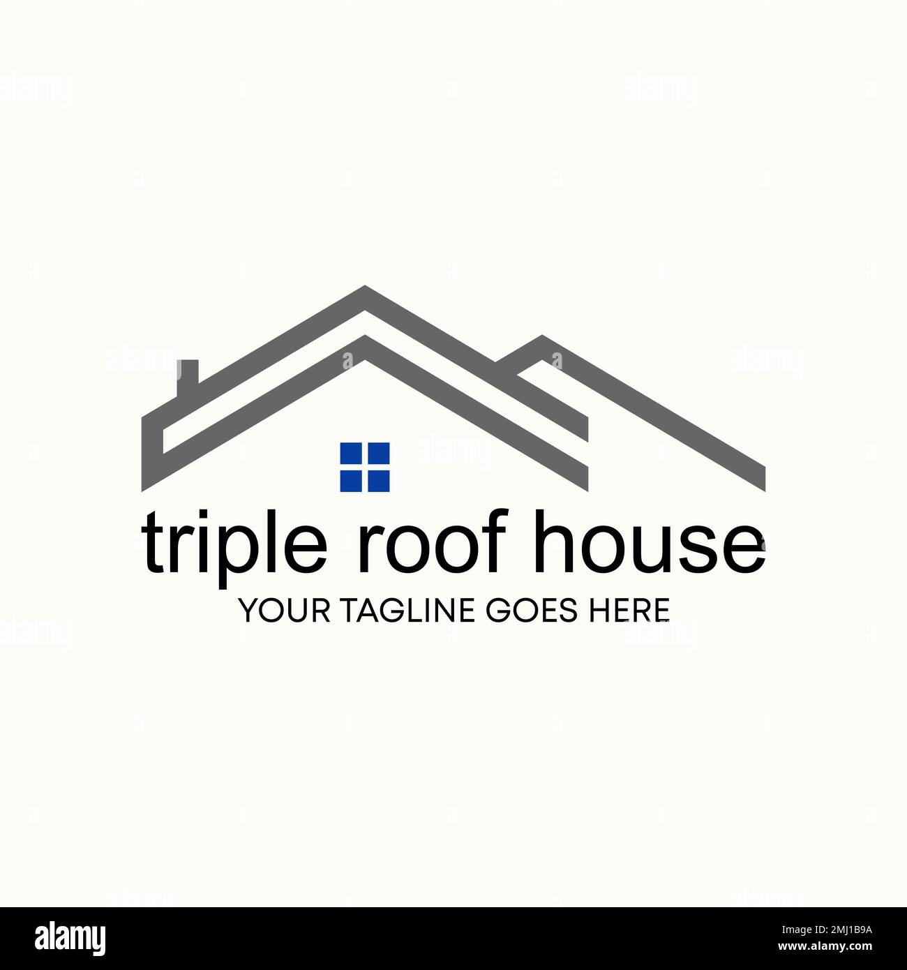 Simple and unique shape line four fold roof house homes image graphic ...