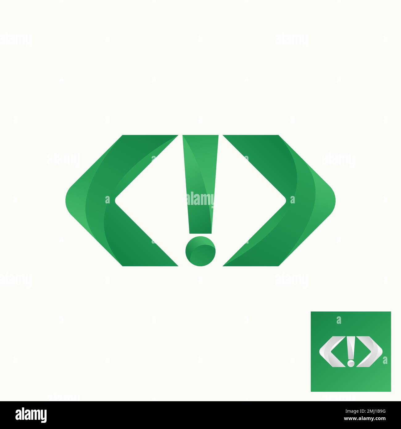 Simple and unique shape brackets and exclamation marks image graphic ...