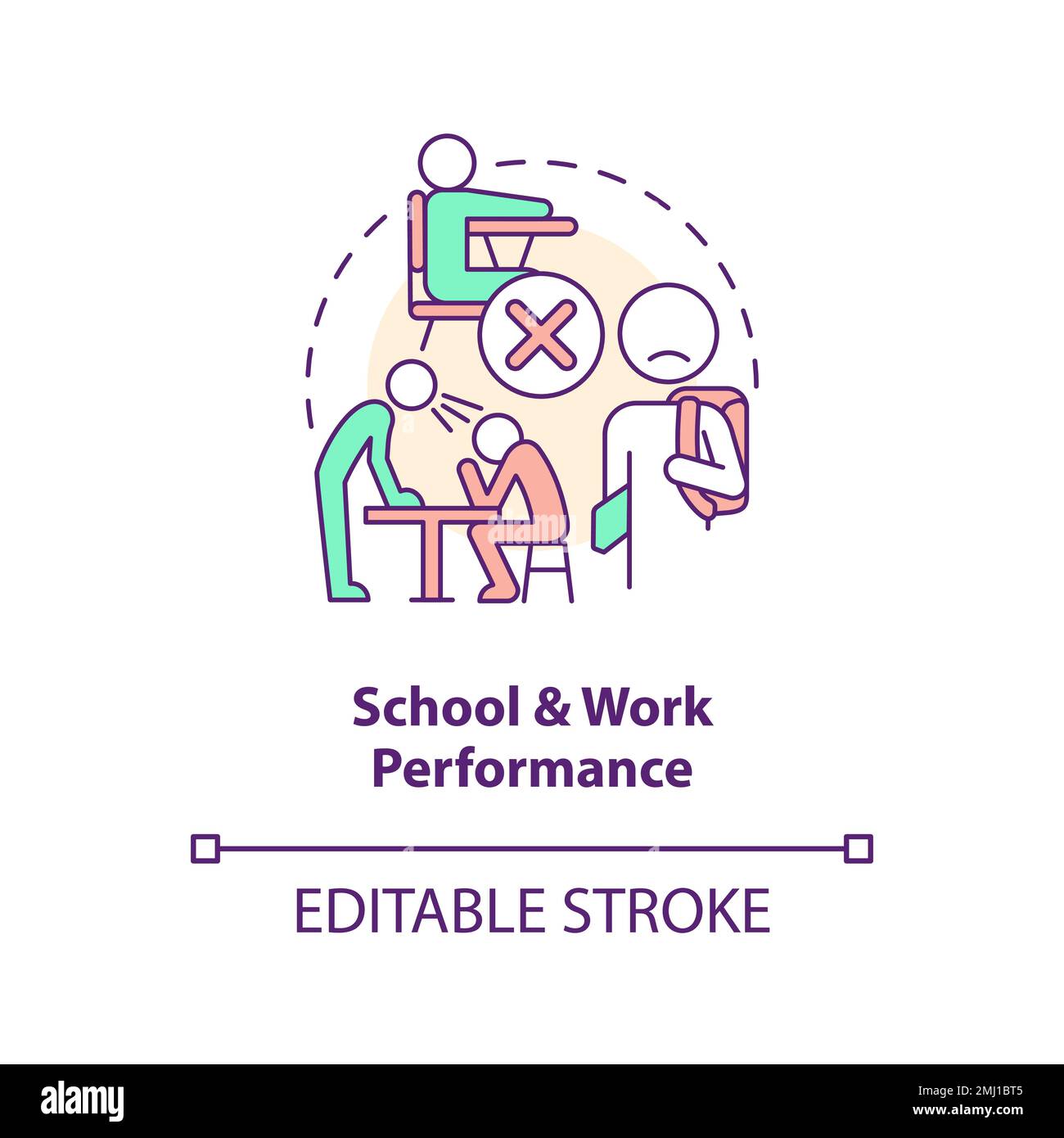 School and work performance concept icon Stock Vector Image & Art - Alamy