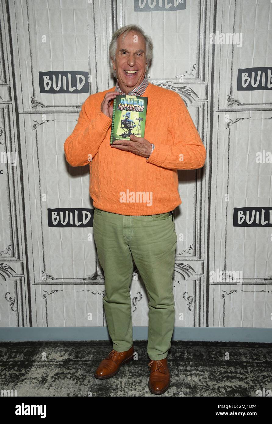 Actor Henry Winkler poses backstage before the BUILD Speaker Series to ...
