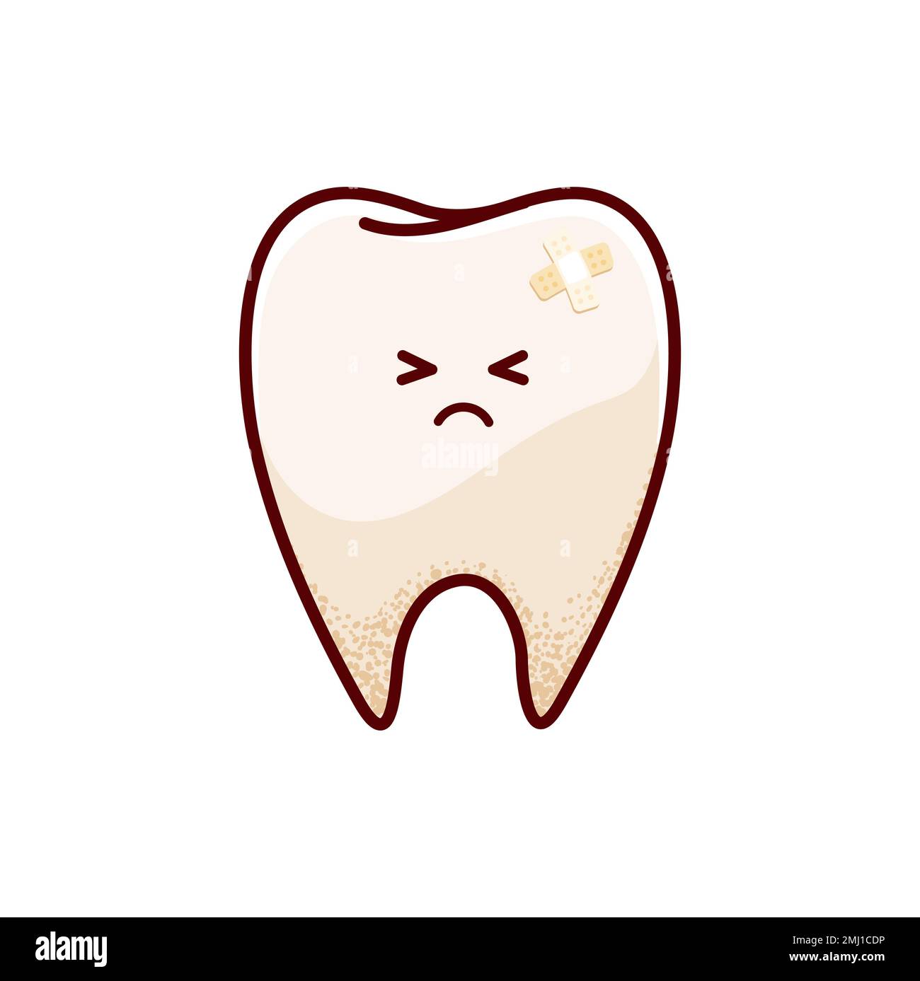 Cartoon sick tooth character. Dental problem or disease, oral hygiene ...