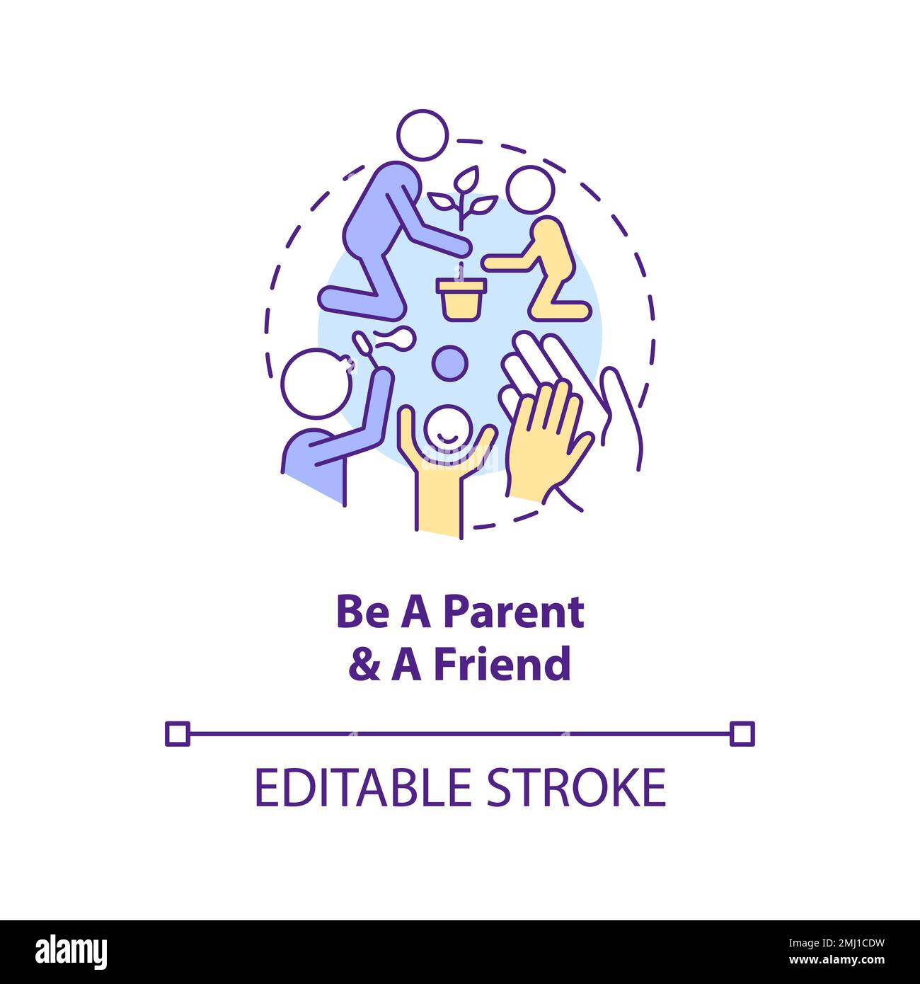Be parent and friend concept icon Stock Vector Image & Art - Alamy