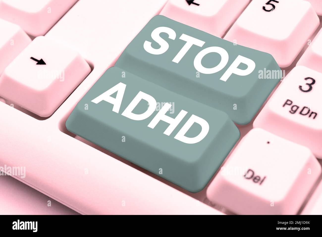 Conceptual display Stop Adhd, Business showcase Put at end the mental ...