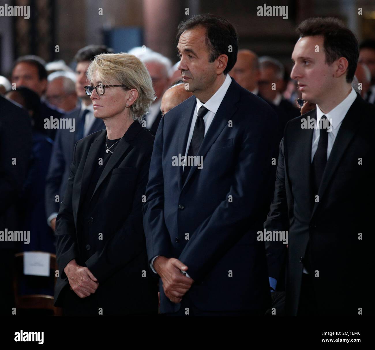 Claude Chirac, left, her husband Frederic Salat-Baroux and her son ...