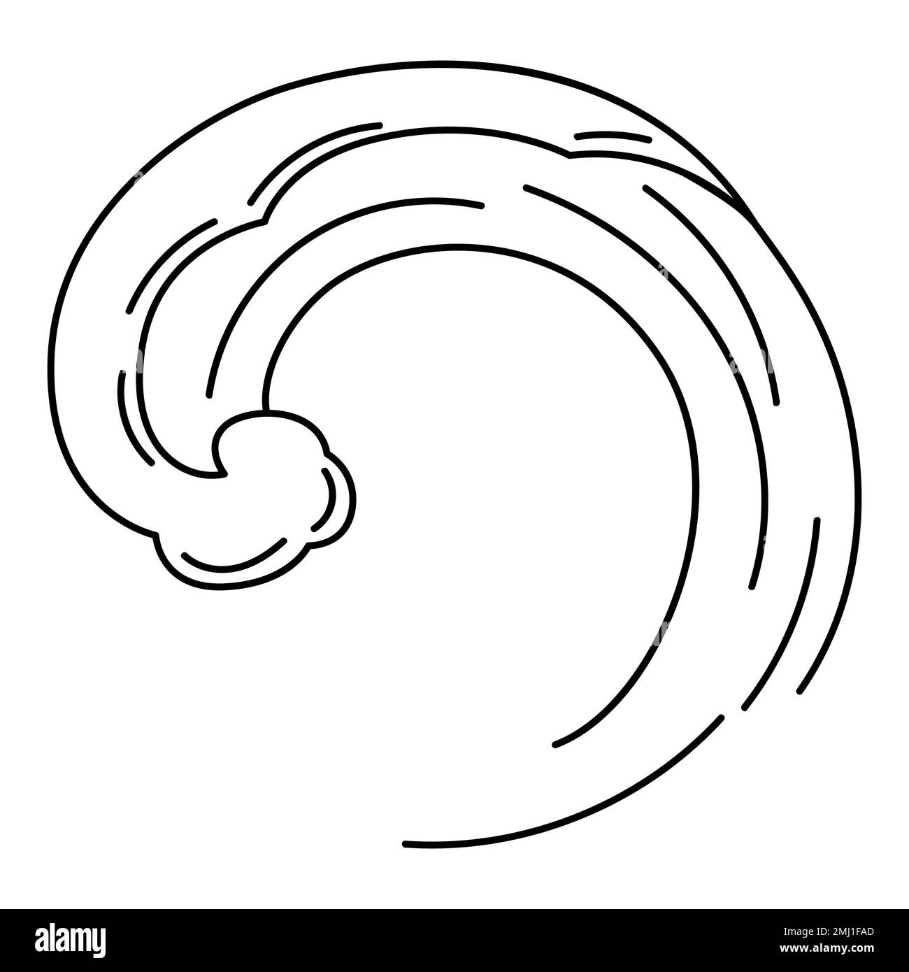 Illustration of wave with sea foam. Ocean or water splash Stock Vector ...