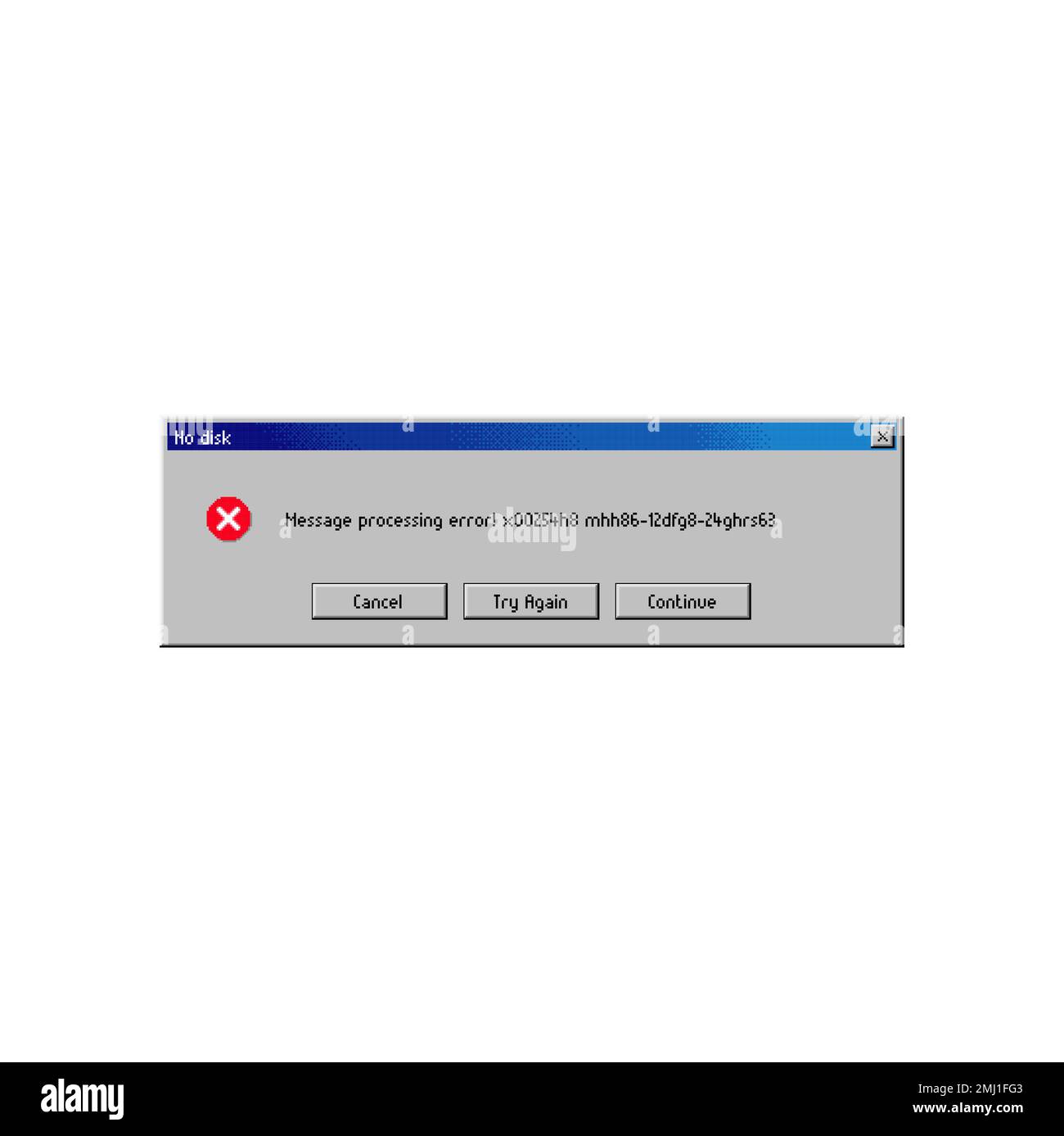 Error message window on disk access failure, computer system vector ... Error message window on disk access failure, computer system vector ...