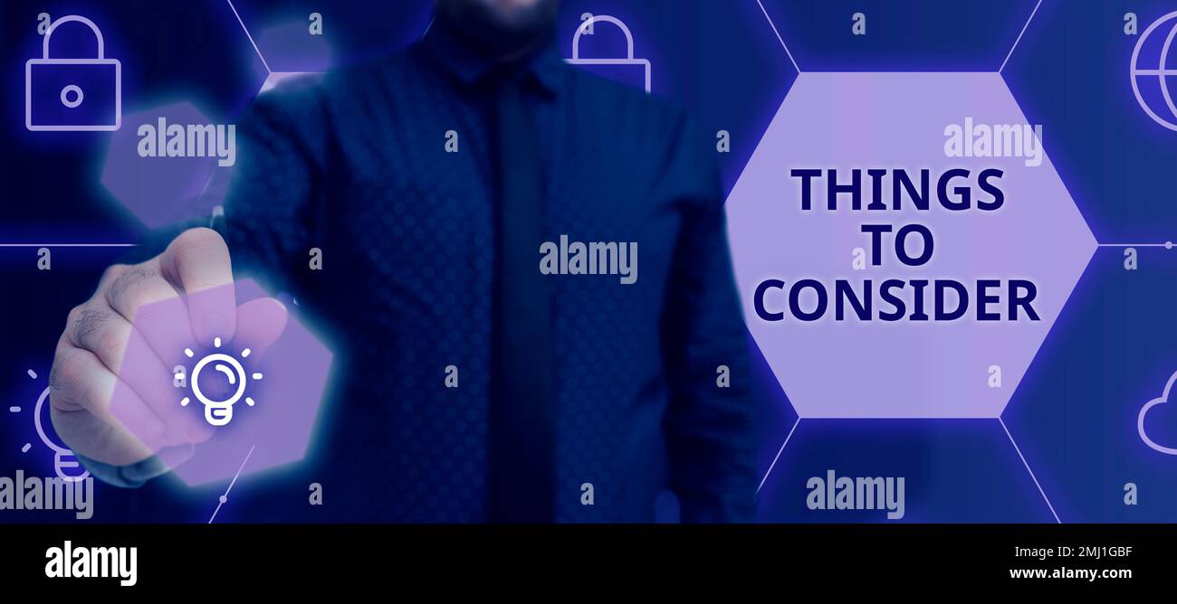 Conceptual caption Things To Consider, Concept meaning list to check or ...
