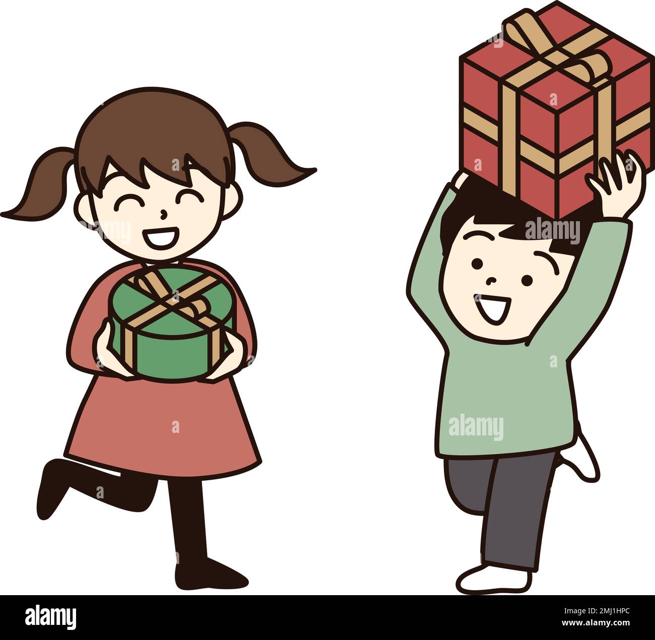 Present holding japanese Stock Vector Images - Alamy