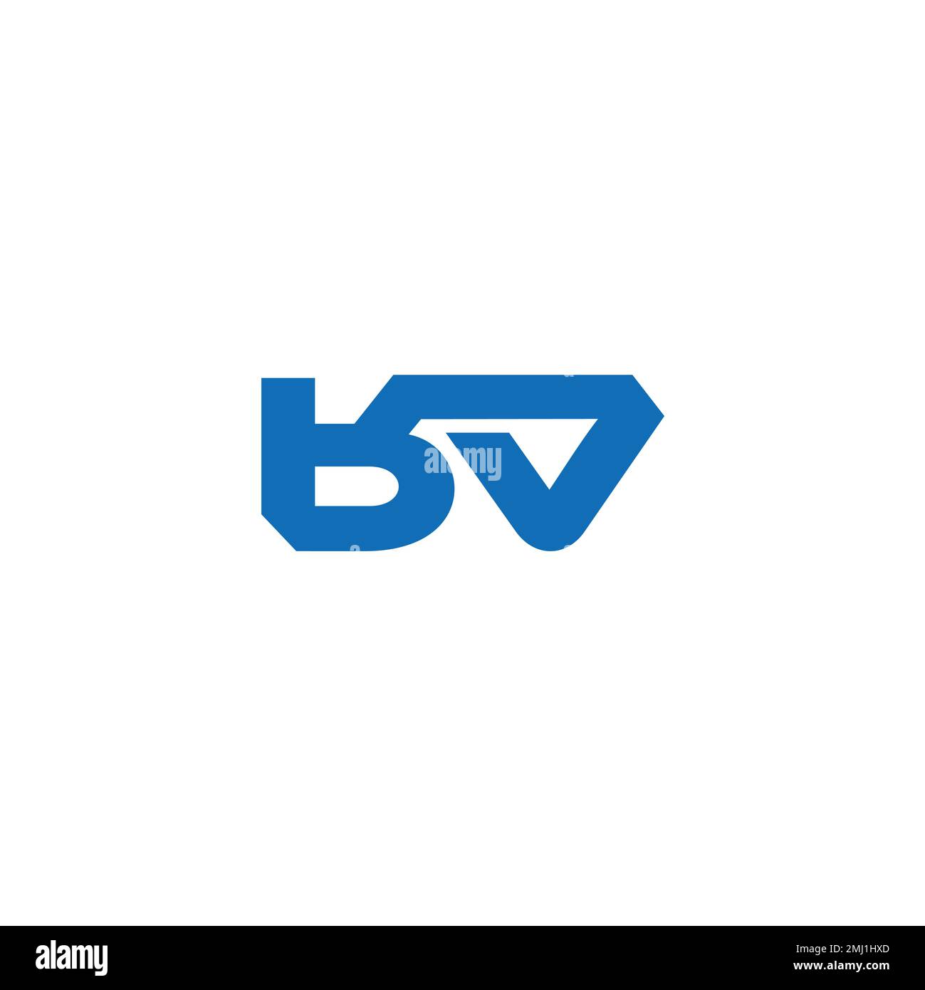 letter bv simple geometric linked logo vector Stock Vector Image & Art ...