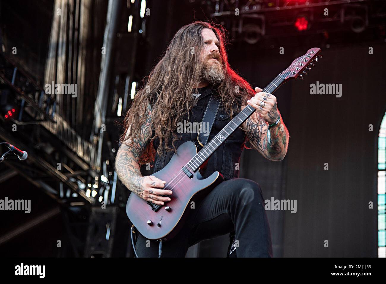 Jeremiah Scott of Demon Hunter performs during Louder Than Life at ...