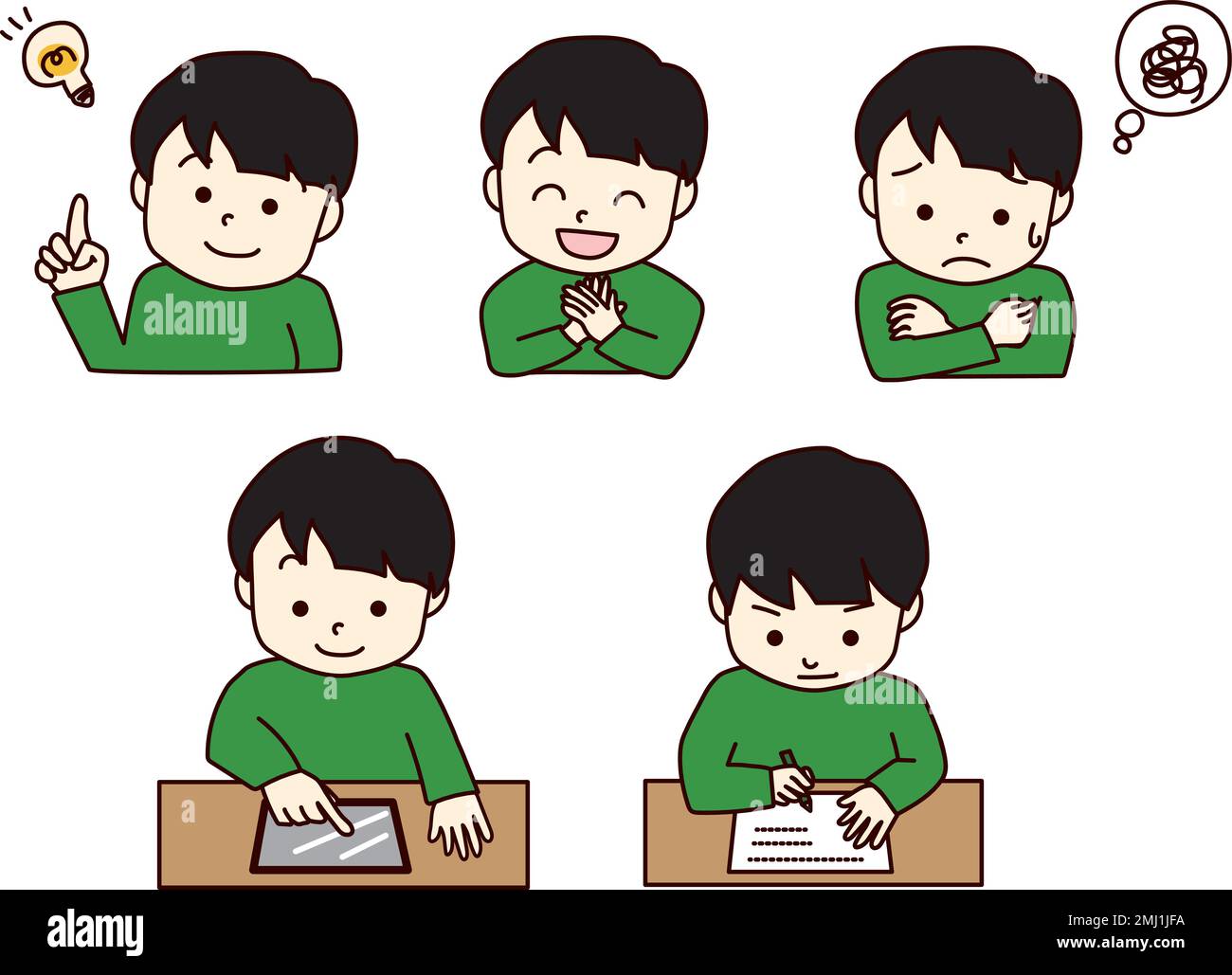 Examination boys Stock Vector Images - Alamy