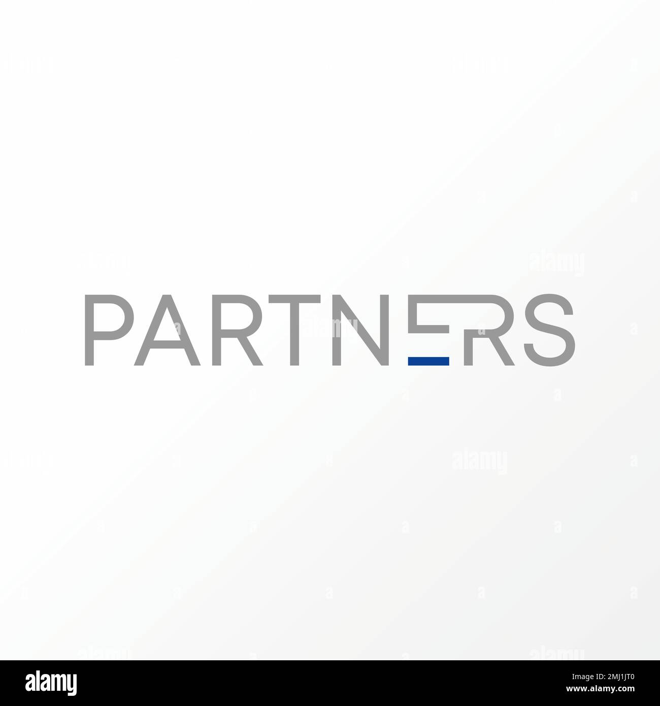 Simple and unique letter or word PARTNERS in creative image graphic ...