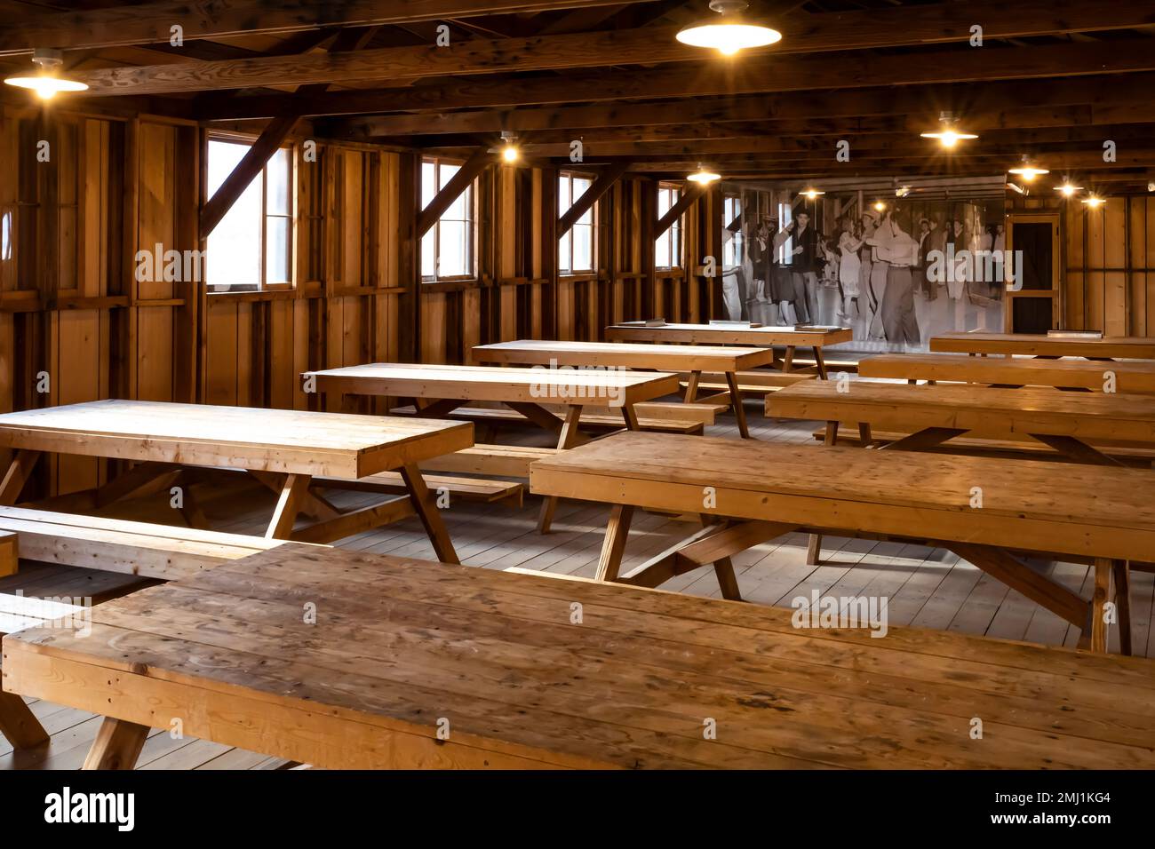 Mess hall at Manzanar National Historic Site, Owens Valley, California ...