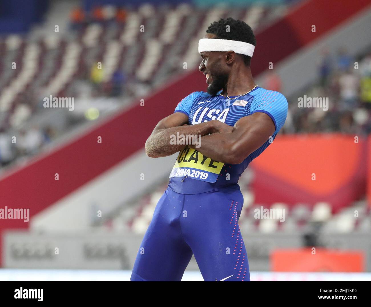 Will Claye, of the United States, competes in the men's triple jump ...