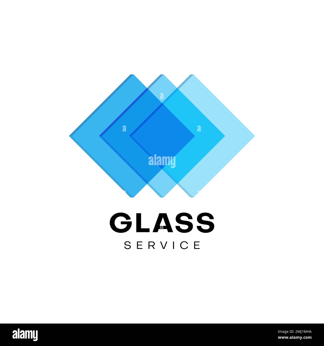 Glass service company icon of window production business, vector ...