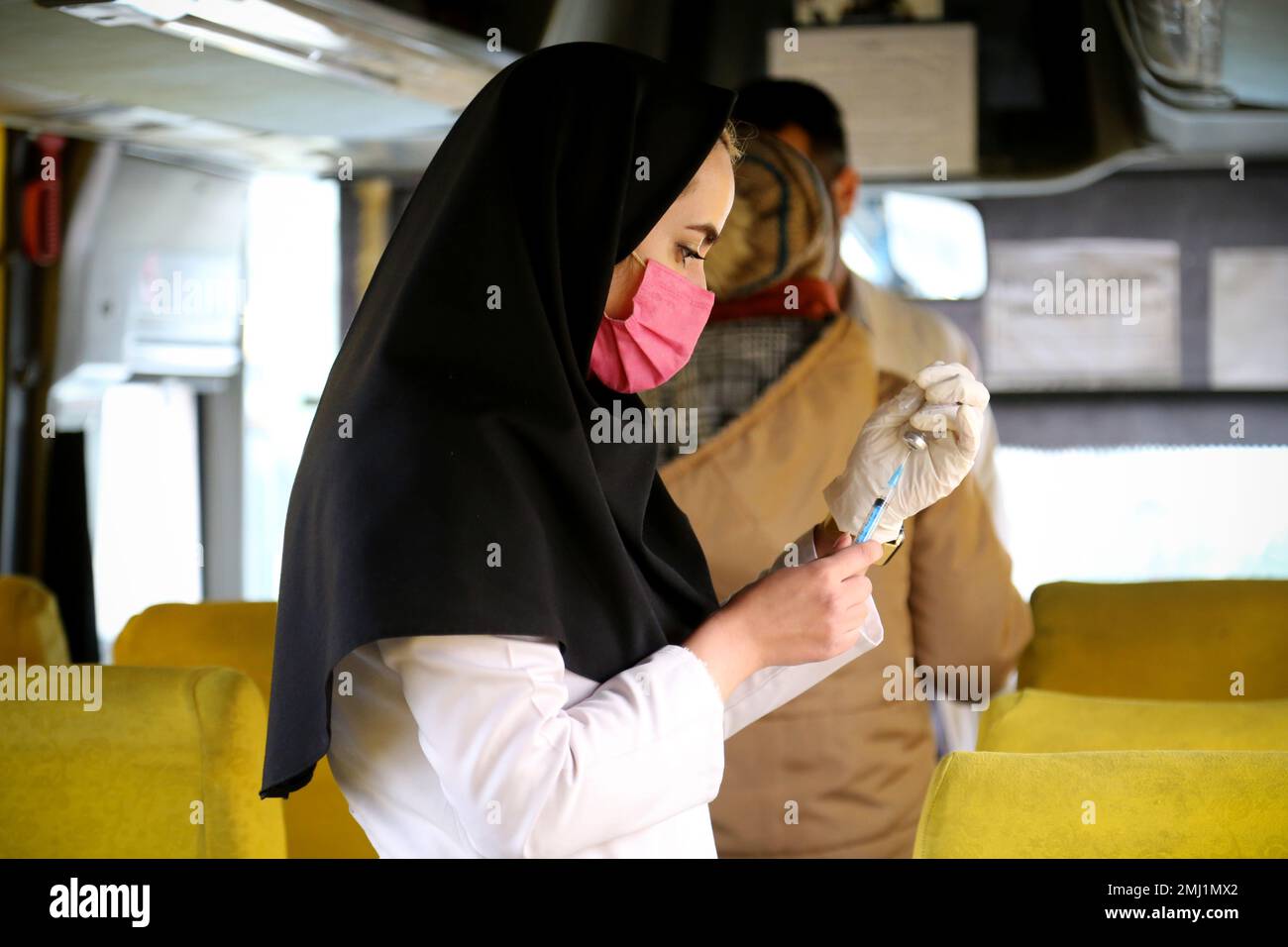 Tehran, Tehran, Iran. 27th Jan, 2023. An Iranian female nurse prepares ...