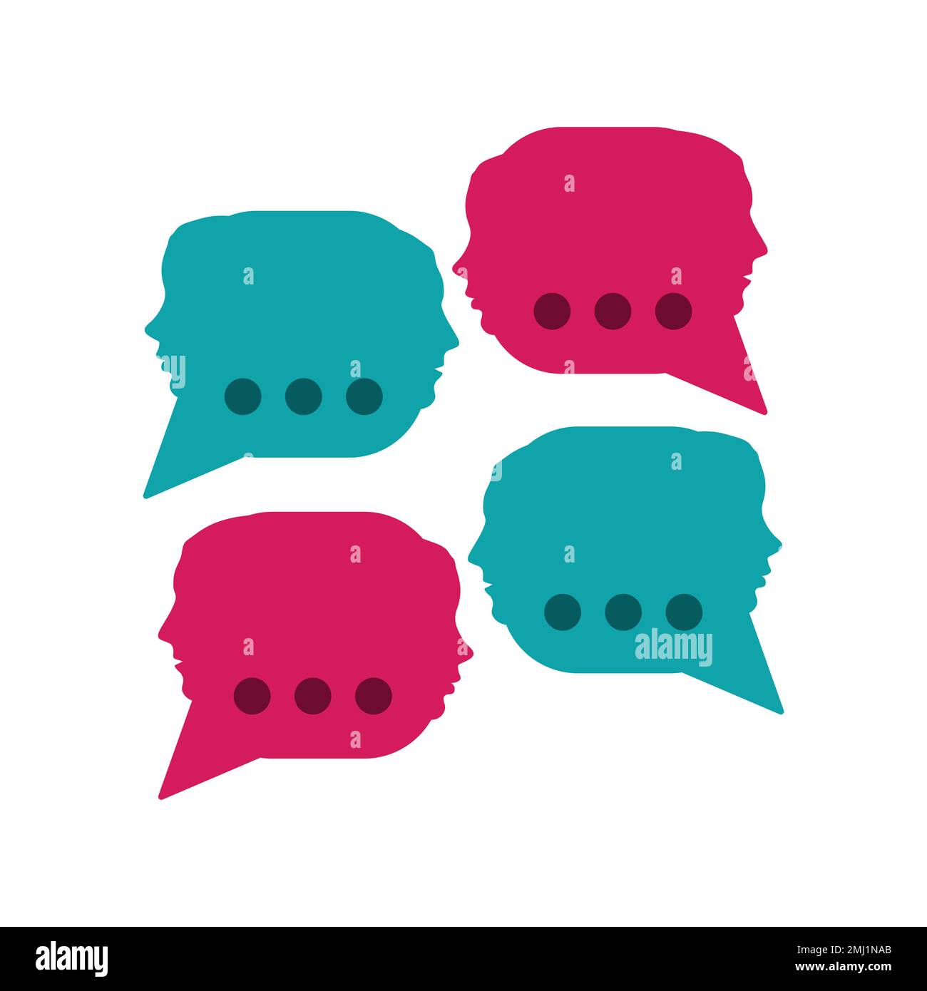Four people chat Stock Vector Images - Alamy